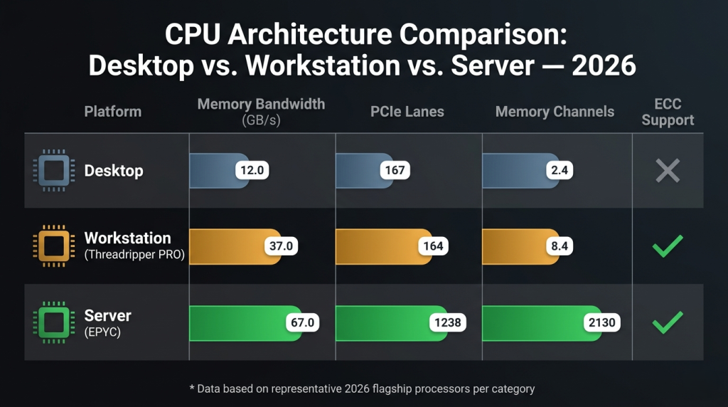 Desktop CPU vs. Server CPU: Architecture Differences Explained for 2026 ...