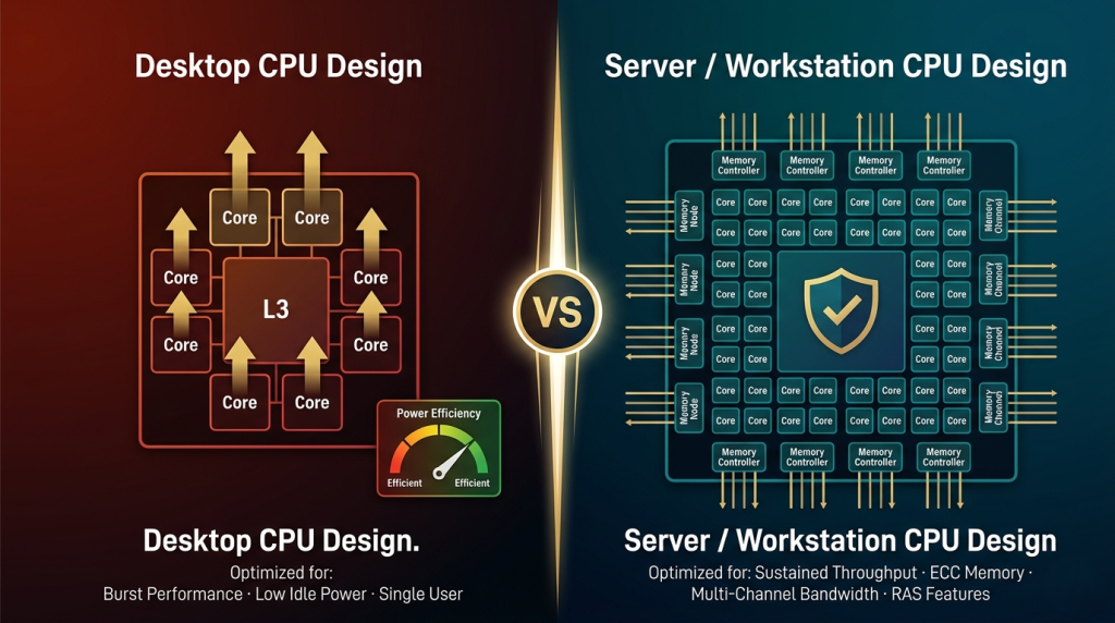Desktop CPU vs. Server CPU: Architecture Differences Explained for 2026 ...