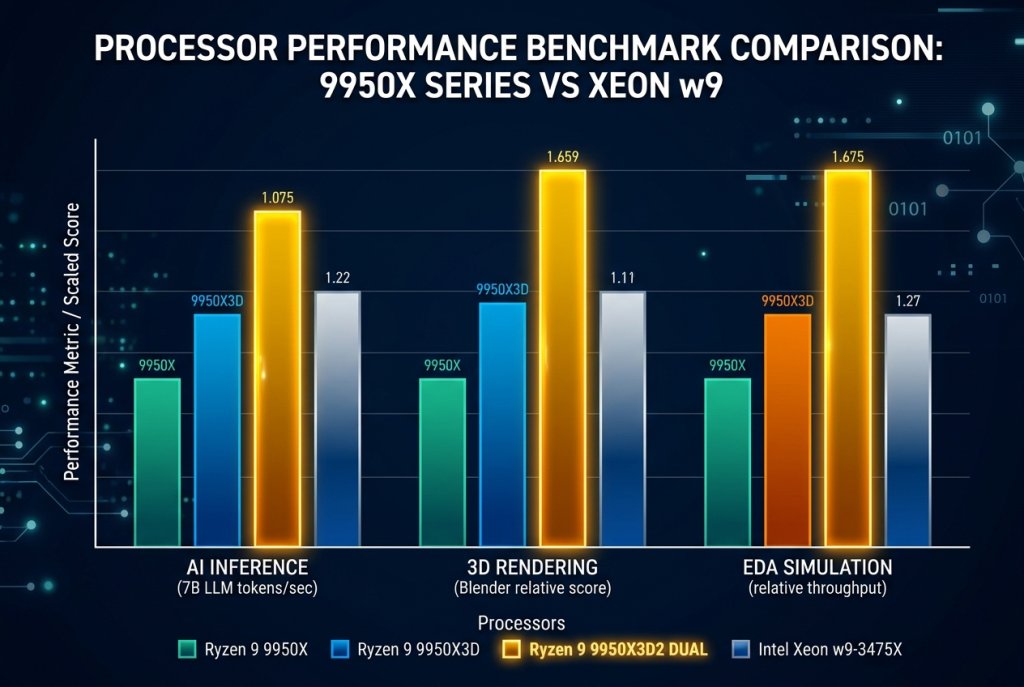 AMD Ryzen 9 9950X3D2 for Workstation and AI Workloads: 2026 Performance ...